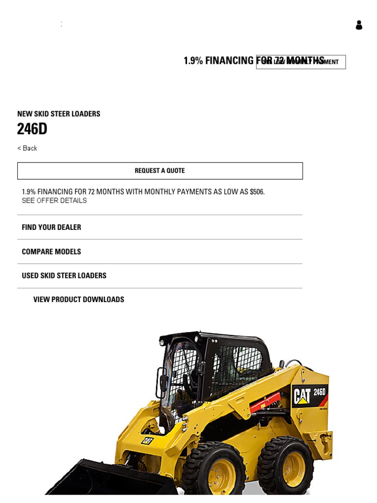 Cat - 246D Skid Steer Loader - Caterpillar 1 | PDF | Horsepower ...