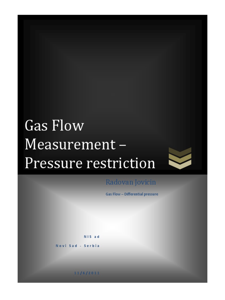 Gas Flow - Pressure Restriction | PDF | Flow Measurement | Fluid Dynamics