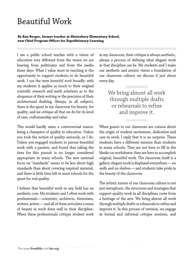 Articles Beautiful Work | PDF | Calligraphy | Classroom
