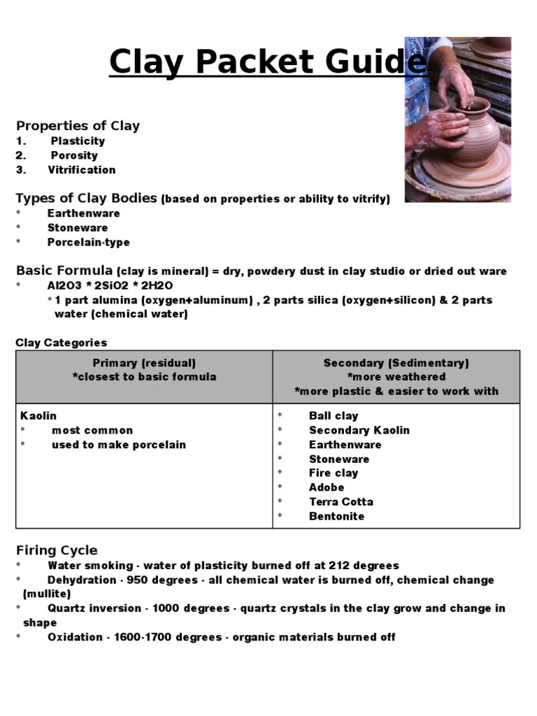 Clay Packet Guide | PDF | Pottery | Clay