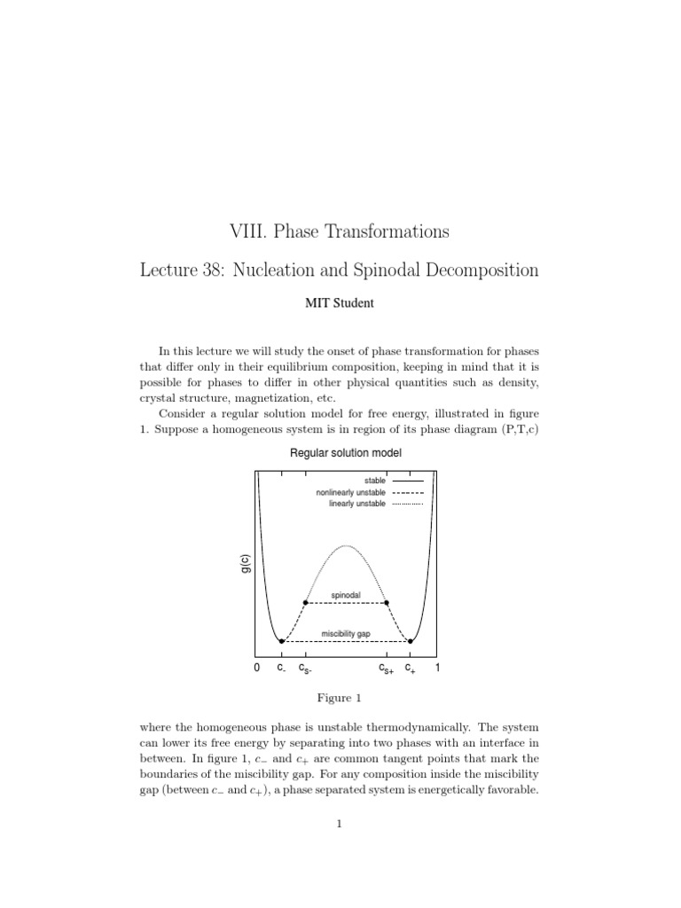 VIII. Phase Transformations | PDF | Nucleation | Phase (Matter)