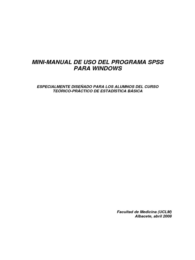 Manual SPSS PDF | PDF