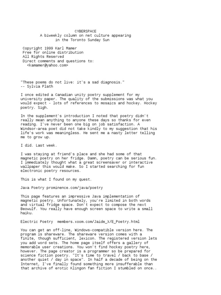 Poetry Resources for the Digital Age: A Guide to Interactive and ...