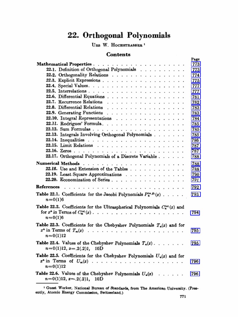 Orthogonal Polynomials Overview | PDF | Polynomial | Integral