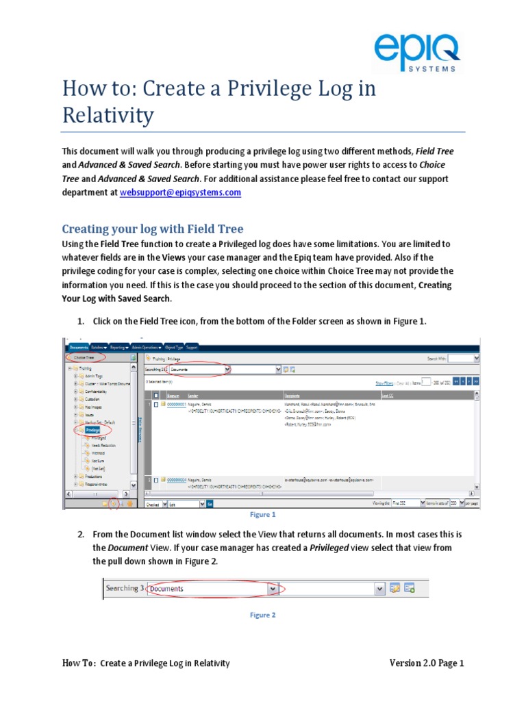 How To Create A Privilege Log in Relativity-Ver-2 PDF | PDF | Microsoft ...