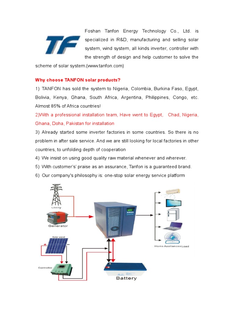 TANFON Installation Support 30KW Three Phase Off Grid Solar System ...