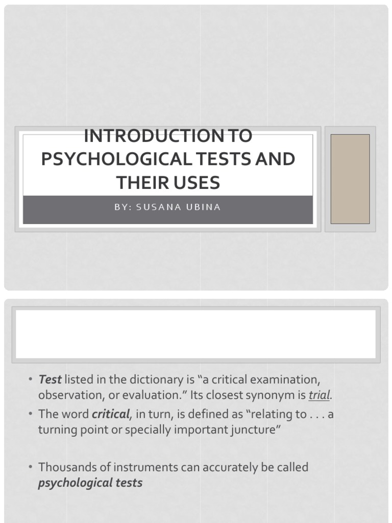 Intro to Psychological Testing | PDF | Intelligence Quotient ...