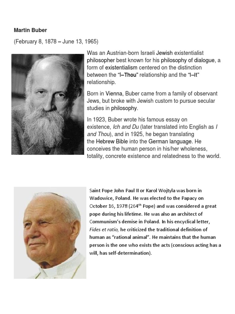Martin Buber | PDF | Martin Buber | Philosophical Movements