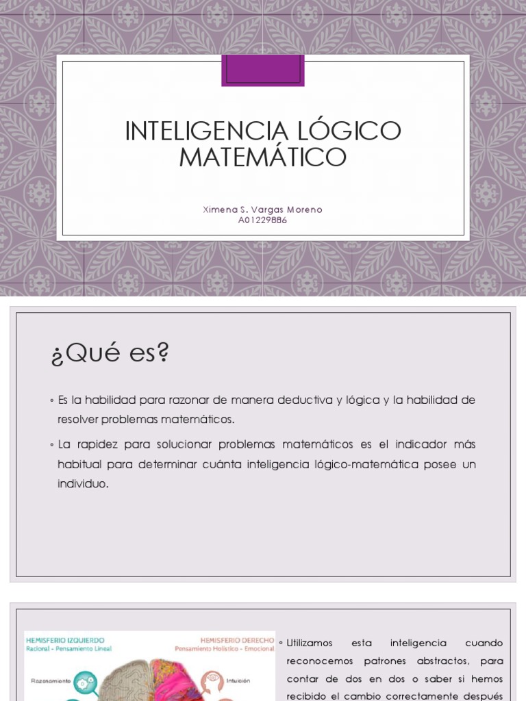 Inteligencia Lógico-Matemática | PDF