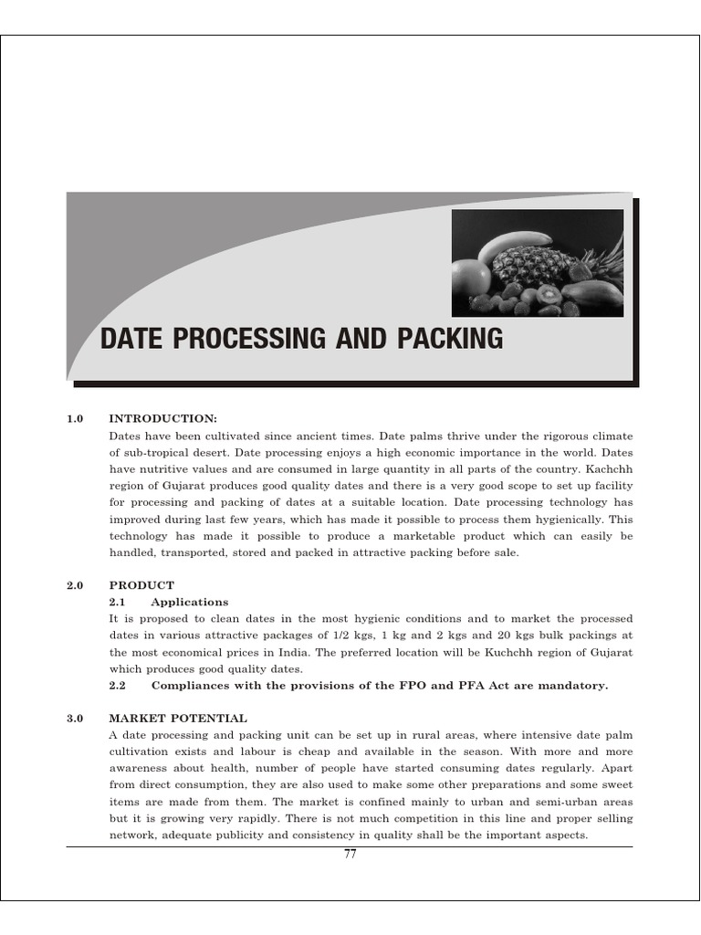 Date Processing and Packing Overview | PDF | Expense | Business Economics