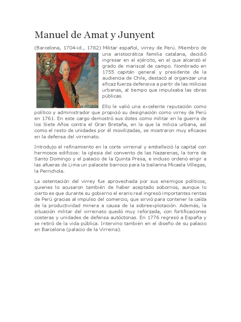 Manuel de Amat y Junyent | PDF