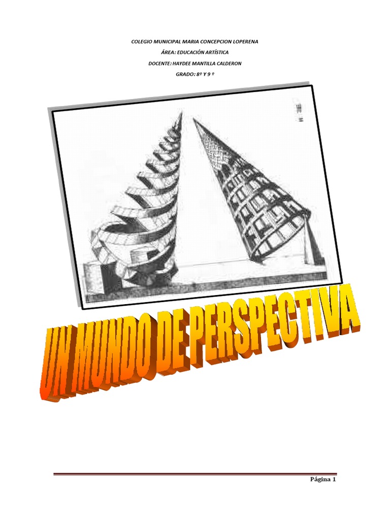 Grado 8 y 9 Artistica | PDF | Perspectiva (Gráfica) | Dibujo