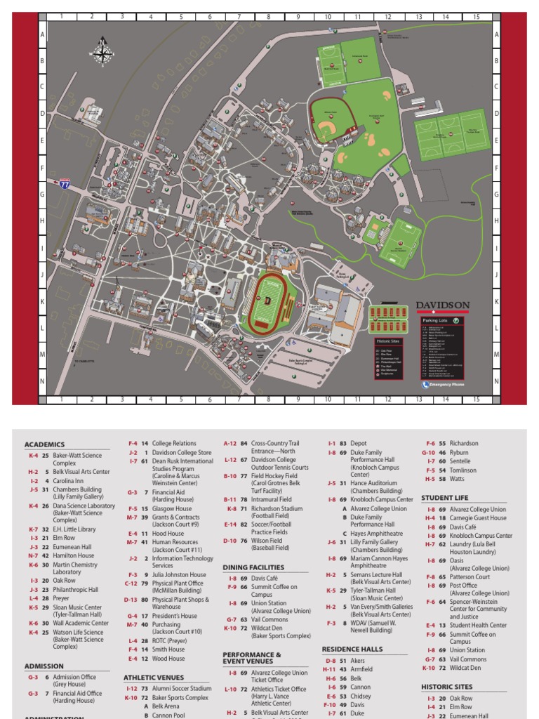 Davidson College Map
