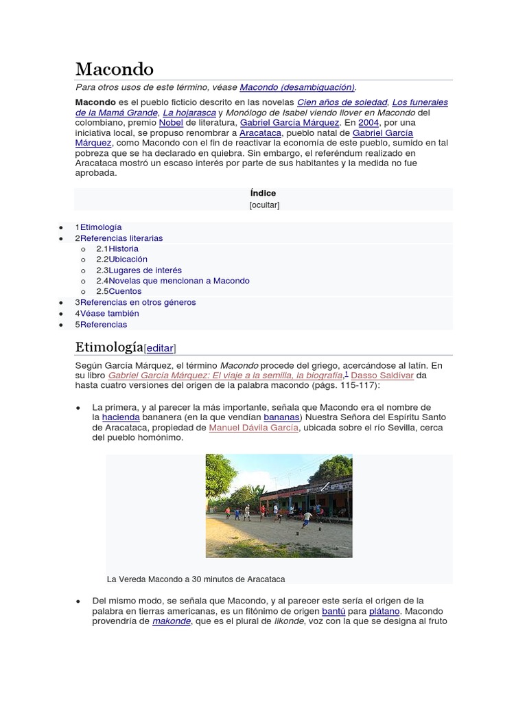 Macondo: Orígenes y Referencias Literarias | PDF | Lugares ficticios ...