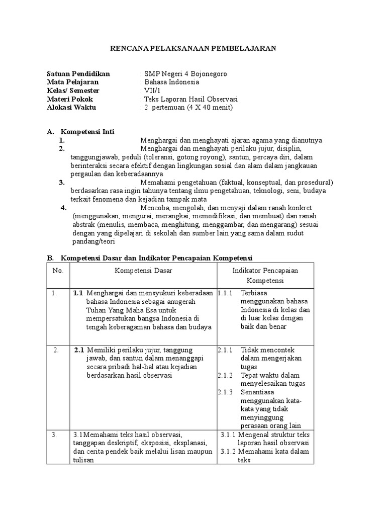 Teks Hasil Observasi | PDF | Kajian Bahasa Asing