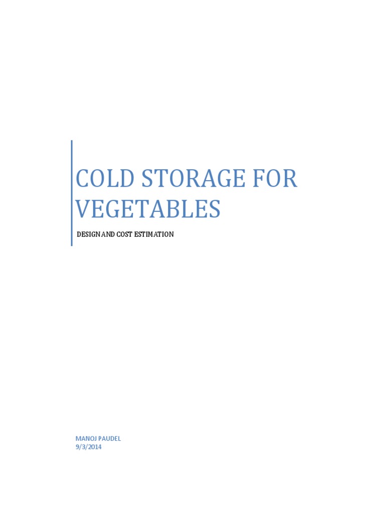 Cold Storage Design Calculation | PDF | Refrigeration | Physical Chemistry