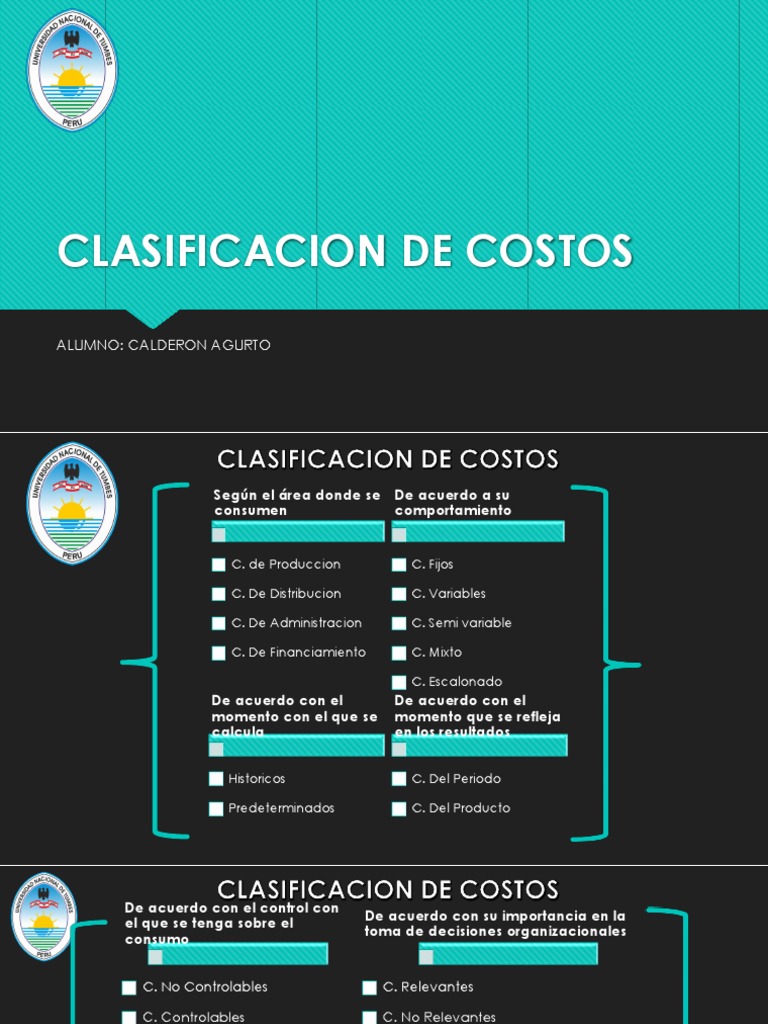 Clasificacion de Costos | PDF