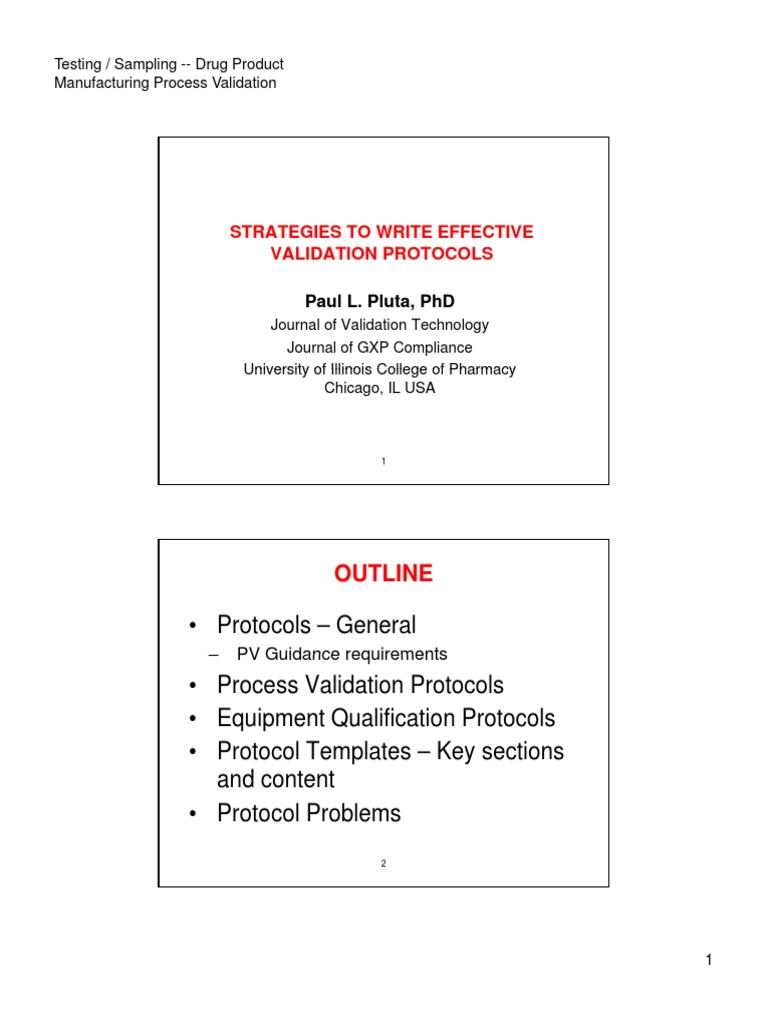Strategies To Write Effective Validation Protocol | PDF | Verification ...