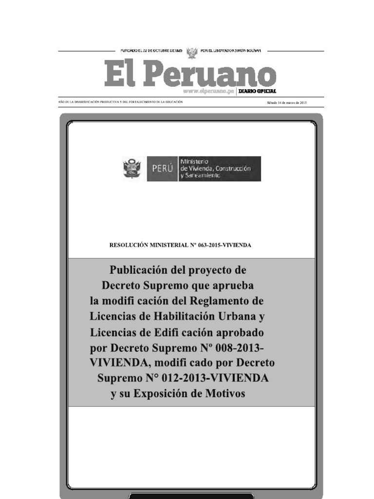 Publicacion Oficial - Diario Oficial El Peruano PDF | PDF