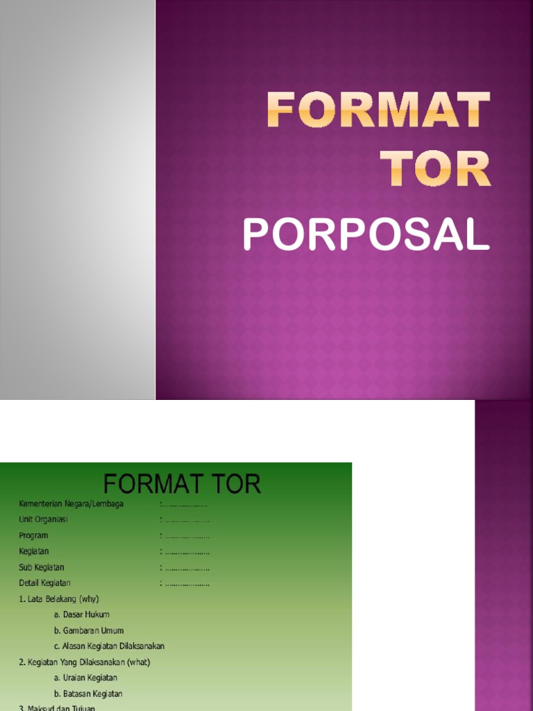 Contoh Format Tor | PDF