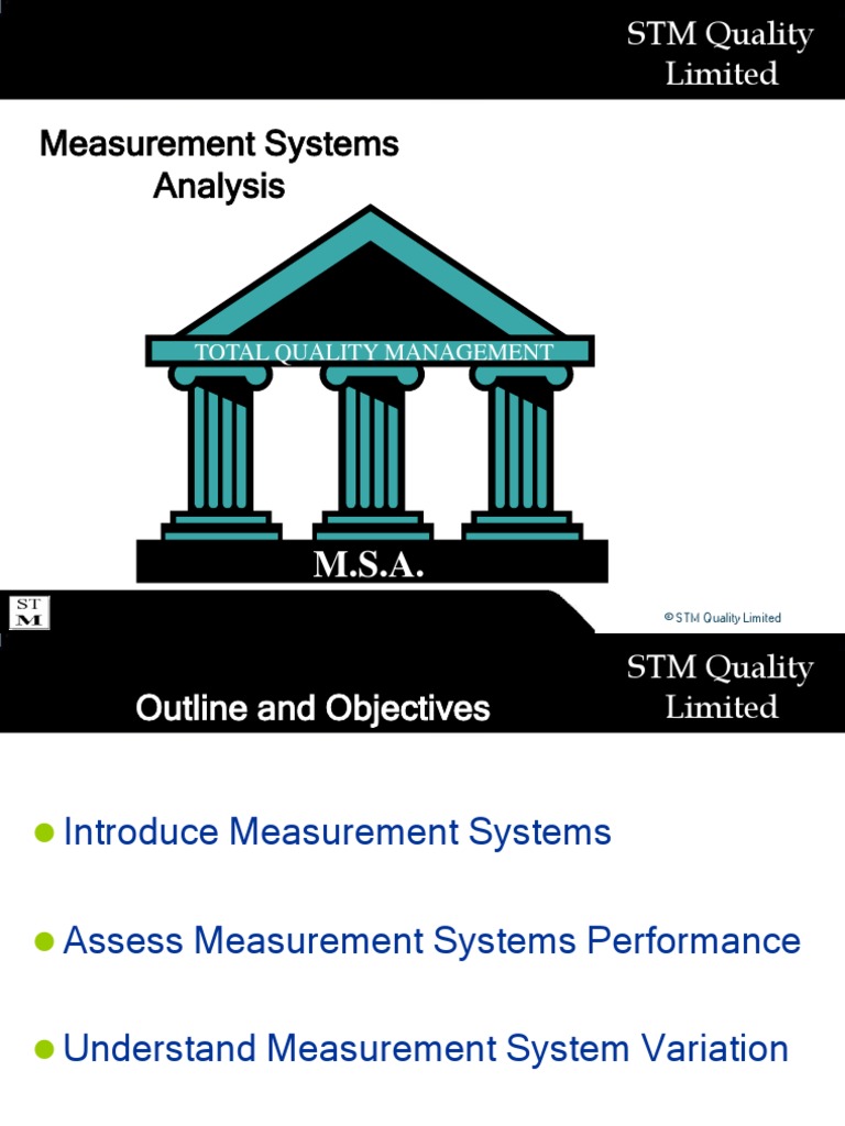 Measurement Systems Analysis: Total Quality Management | PDF | Observational Error | Measurement