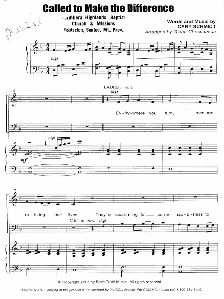 Called To Make A Difference PDF | PDF