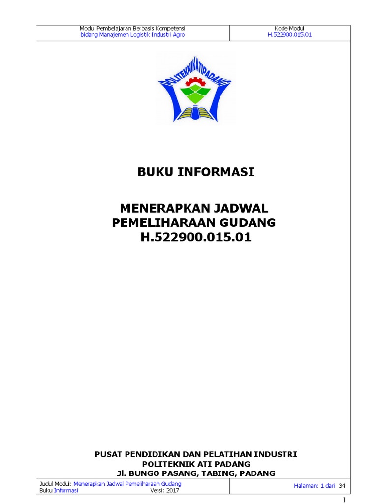 Jadwal Pemeliharaan Gudang Efektif | PDF | Bisnis | Komputer