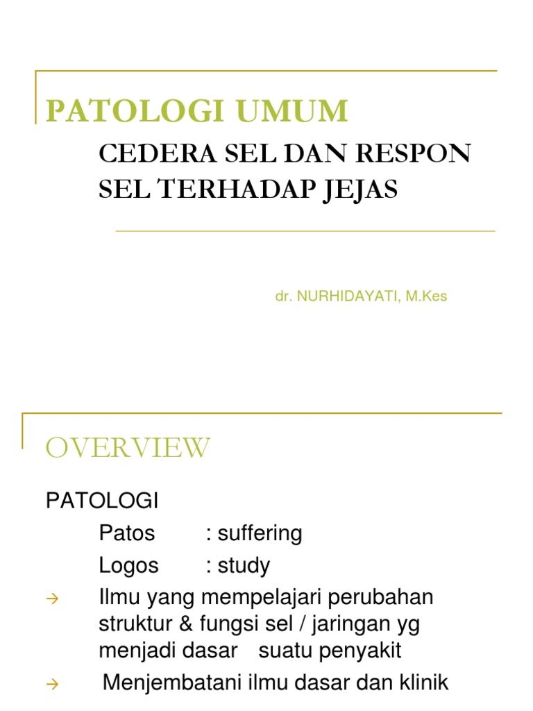 Cedera Sel Dan Adaptasi | PDF