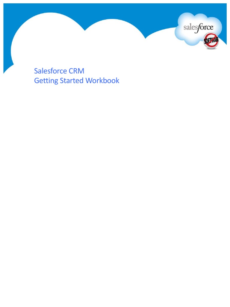Salesforce CRM Getting Started Workbook | PDF | Salesforce.Com ... Salesforce CRM Getting Started Workbook | PDF | Salesforce.Com ...