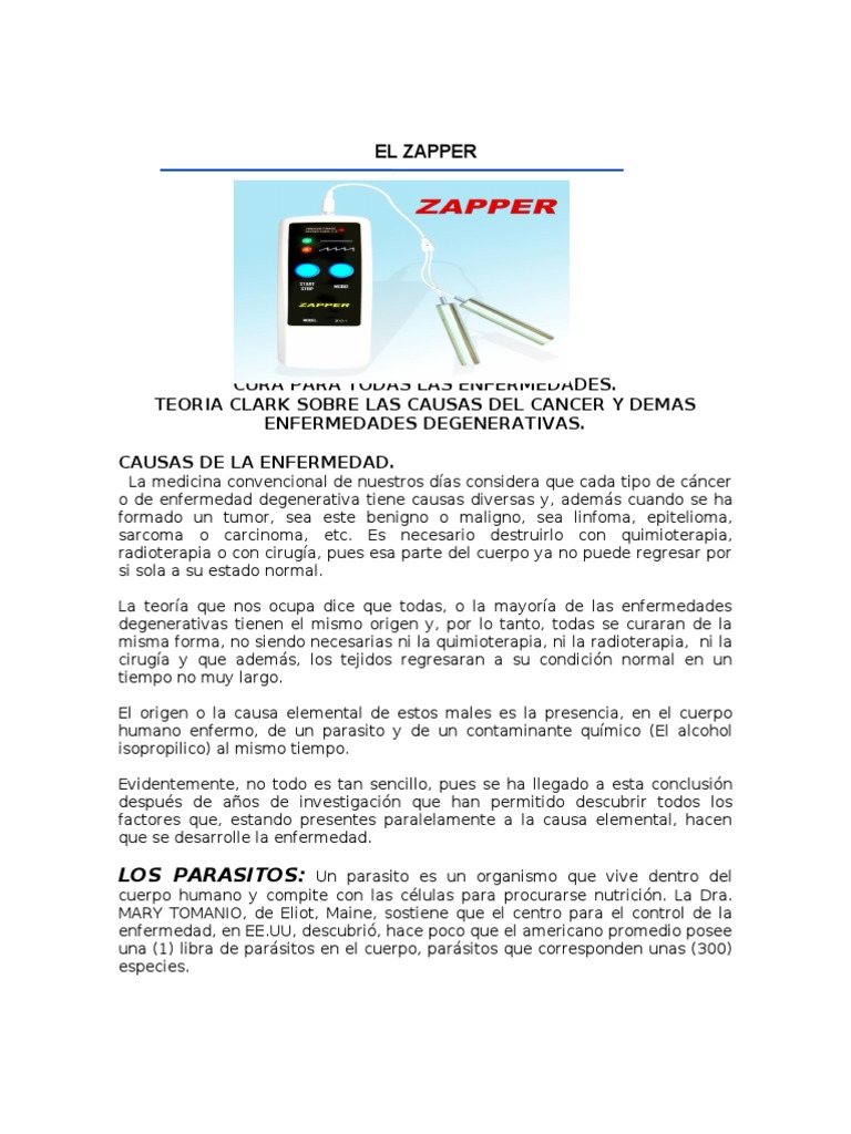 Beneficios del Zapper en Terapia | PDF | Hígado | Cáncer