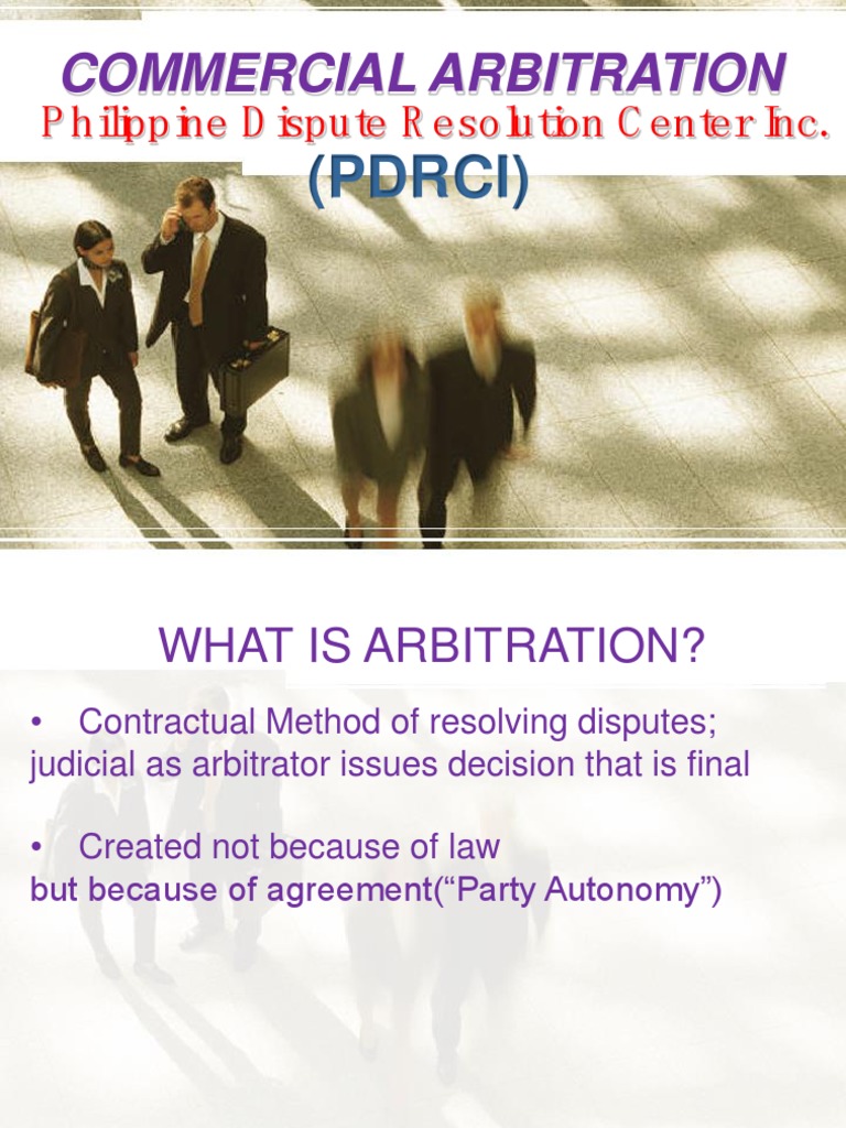Commercial Arbitration 101 PDRCI | PDF