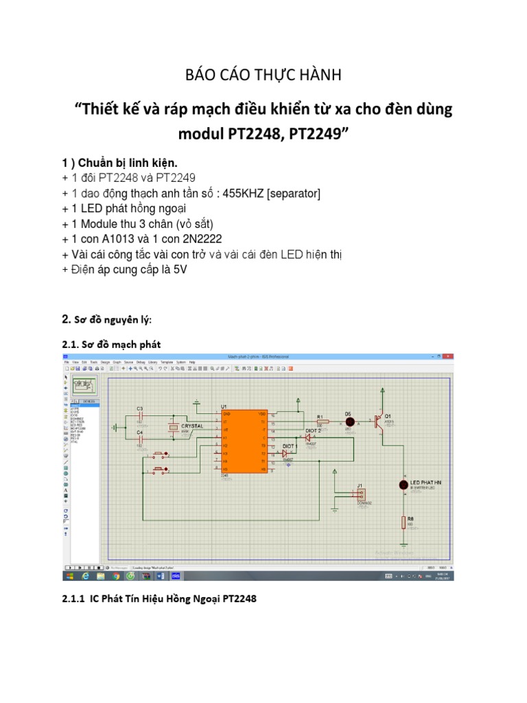 lớp 66dcdt23 nhóm 18 Thiết kế và ráp mạch điều khiển từ xa cho đèn dùng ...