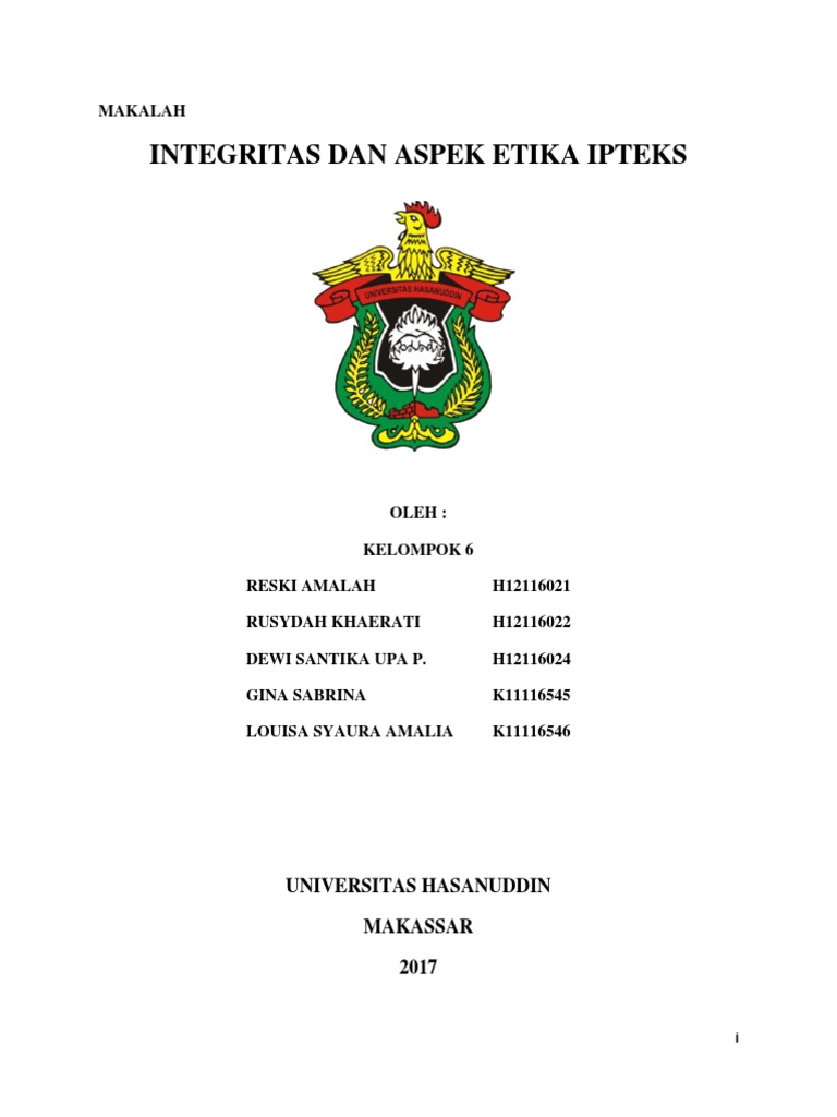 Integritas Dan Aspek Etika Ipteks | PDF