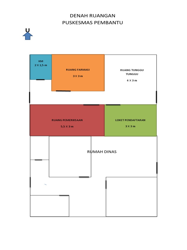 Denah Ruangan Pustu | PDF