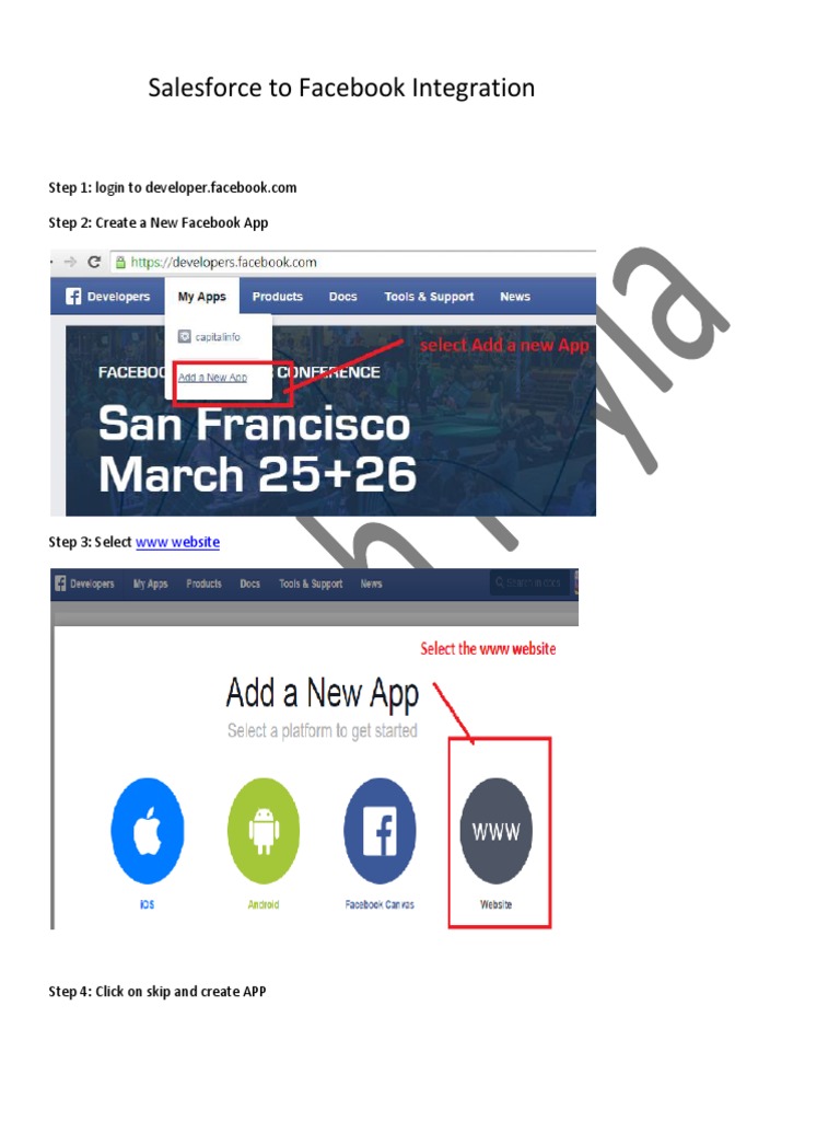 Facebook Salesforce Integration | PDF | Salesforce.Com | Facebook