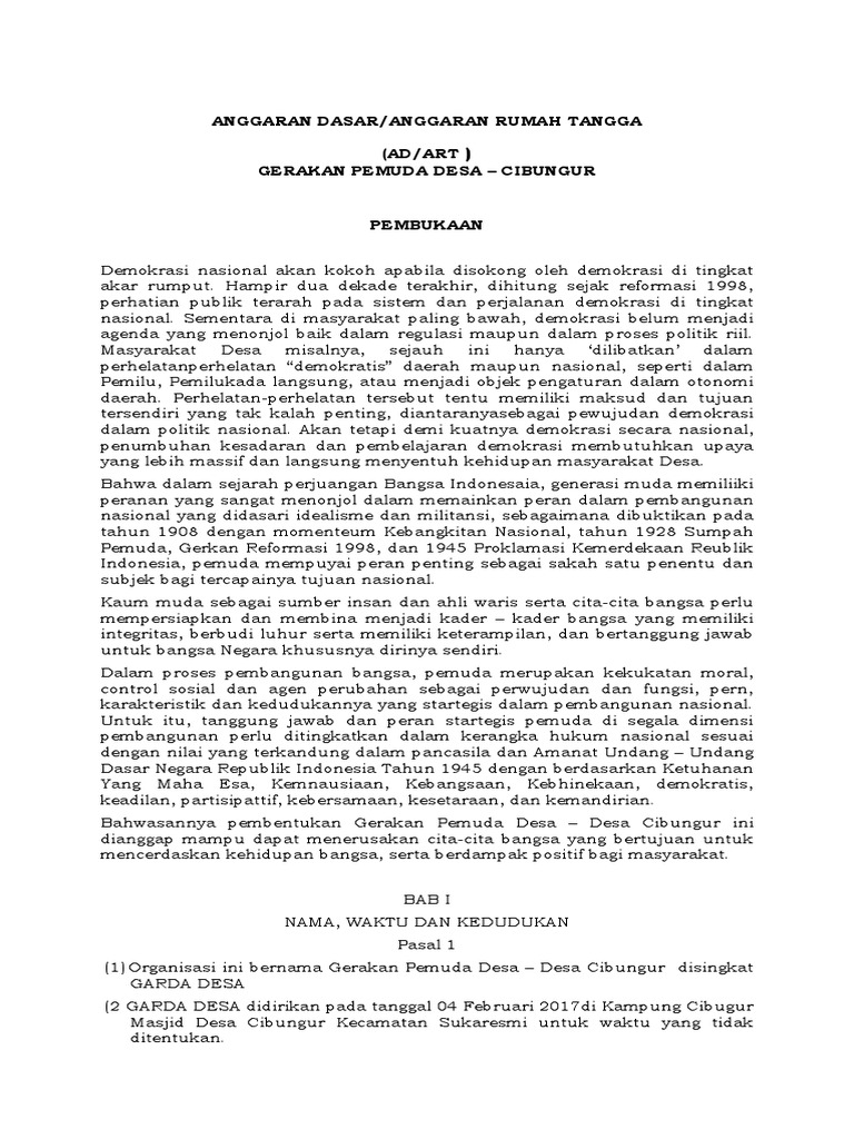 AD ART Garda Desa | PDF