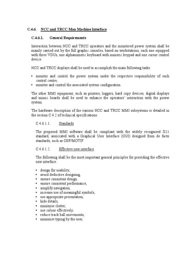 Man Machine Interface Specification | PDF | Menu (Computing) | Graphical User Interfaces