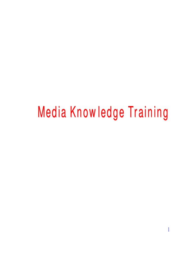 TV Media Training PDF | PDF | Audience Measurement | Target Audience