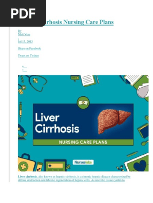Liver Cirrhosis Nursing Care Plan Managementdocx Liver Nanda Nursing: