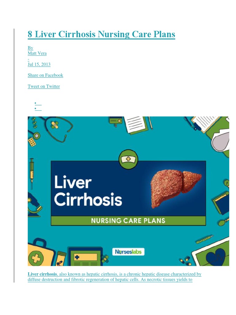 8 Liver Cirrhosis Nursing Care Plans Pdf Cirrhosis Liver