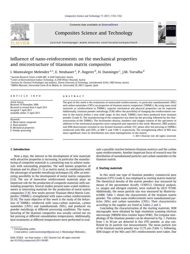 Tech Paper | PDF | Composite Material | Titanium