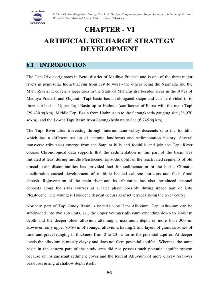 9 - Chapter-6 Final Artificial Recharge Structure | PDF | Aquifer | River