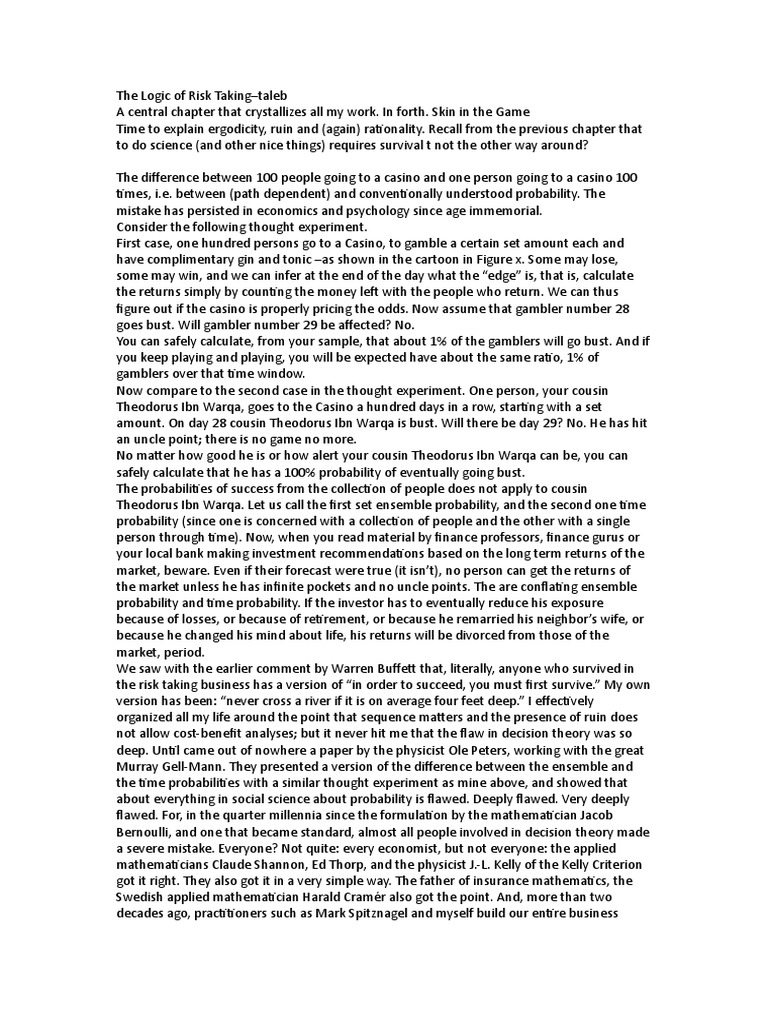 The Logic of Risk Taking | Download Free PDF | Prudence | Risk