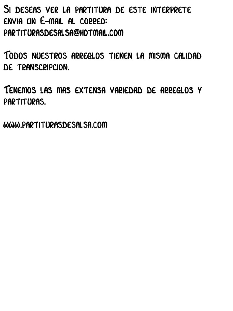 Partituras de salsa para descargar gratis | PDF | Poesía