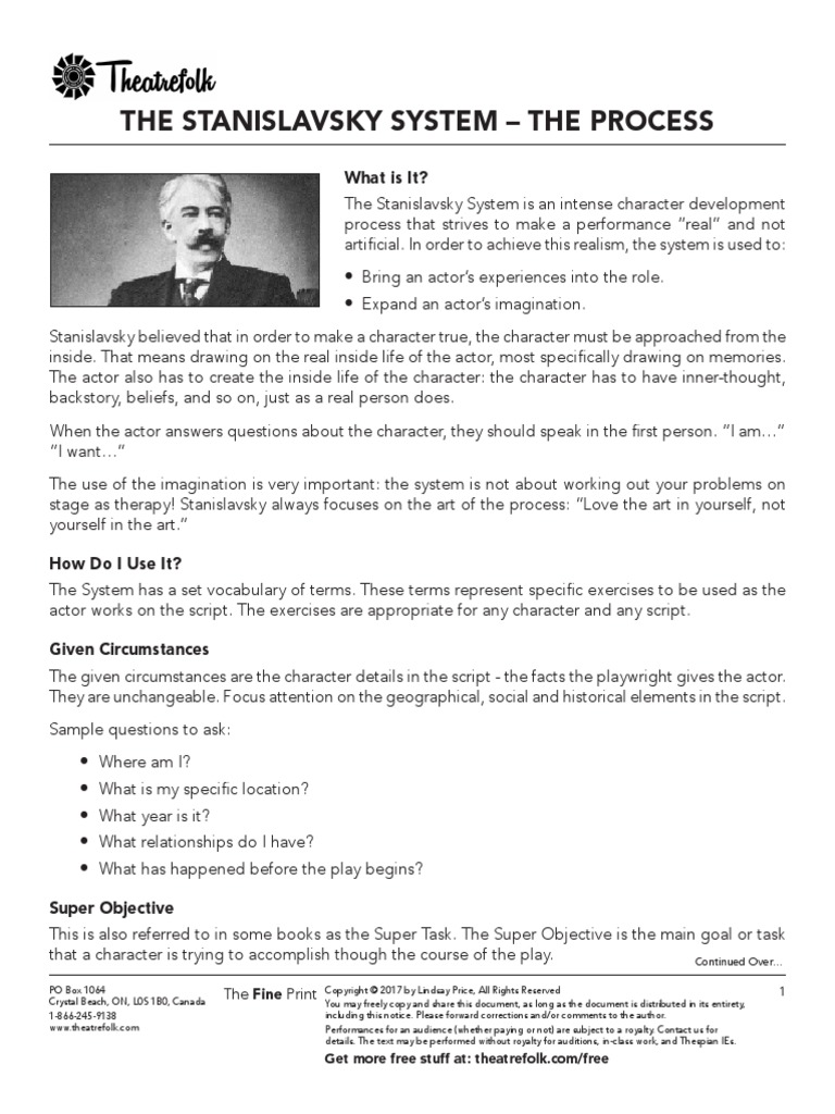 The Stanislavsky System The Process | Download Free PDF ...