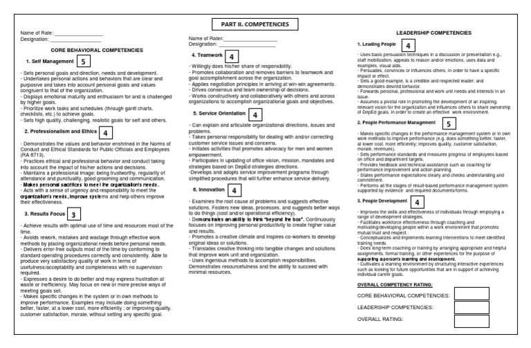 DEPED Opcrf (Principals, Hts) | Competence (Human Resources) | Goal