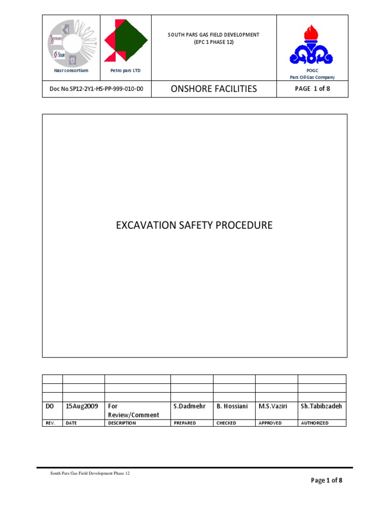 Excavation Safety Procedure | PDF | Excavation (Archaeology) | Deep ...