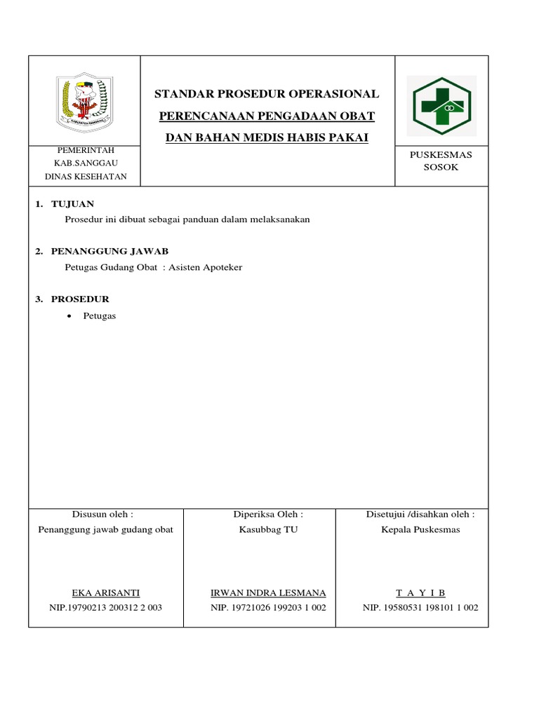 Sop Gudang Obat Pdf