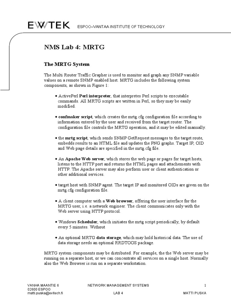 Nms Lab 4: MRTG | PDF | World Wide Web | Internet & Web