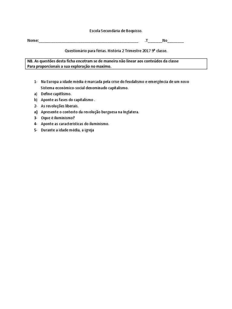 Escola Secundária de Boquisso | PDF